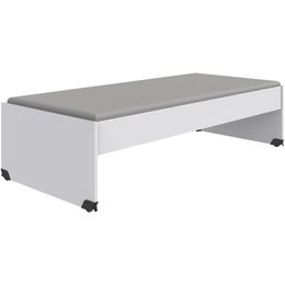wimex Futonbett &raquo;Norderney&laquo; Bett auf Kunststoffrollen wei&szlig; Liegefl&auml;che L&auml;nge B: 200cm x 90cm, H&ouml;he Bett: 51,3cm H&ouml;he Fu&szlig;teil: 51,3cm