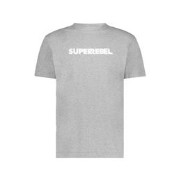 Superrebel Gear T-Shirt 'Keanu' Herren Gr&ouml;&szlig;e XL graumeliert / wei&szlig;
