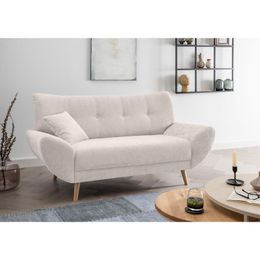 Home Affaire Polstergarnitur &raquo;Basta&laquo; 3-2-1, 3 tlg. tlg. beige 100% Polyester B/H/T: 82cm x 87cm, Microfaser, 3-Sitzer, 2-Sitzer, Sessel,wei&szlig;