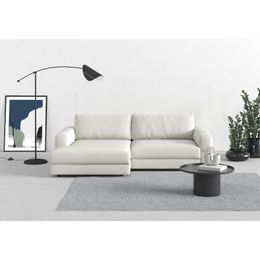 Trendmanufaktur Ecksofa &raquo;Bourbon Mega_Ecke mit tollem Sitzkomfort, Breite 250cm, L-Form&laquo; mit extra hohem Sitzkomfort, auch in Cord erh&auml;ltlich silber 