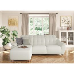Home Affaire Ecksofa &raquo;Boston L-Form&laquo; Kopfteilverstellung an jeder Sitzfl&auml;che, wahlweise Relaxfunktion wei&szlig; Struktur (100% Polyester);Luxus-Microfaser 