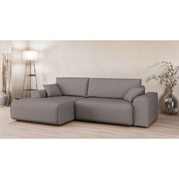 Home Affaire Ecksofa &raquo;Santenay mit Bettfunktion und Bettkasten, Ma&szlig;e: B/T/H 266/164/90 cm&laquo; L-Form mit Wellenfederung, Schlaffl&auml;che: 140x213 cm, auch 