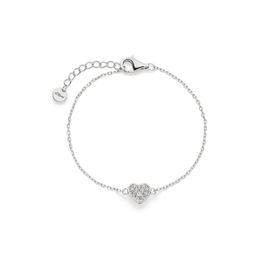 s.Oliver Damen s.Oliver Armband &raquo;Heart, Herz&laquo; mit Zirkonia (synth.) silber 13,5cm, Silber 925 (Sterlingsilber)