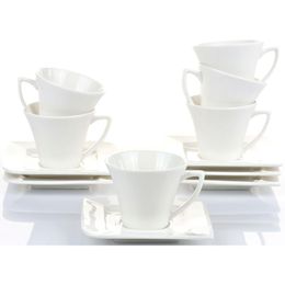 Retsch Arzberg Espressotasse &raquo;Fantastic&laquo; 6 Espressotassen, 6 Untertassen beige Fine China-Porzellan 80ml, 12 Stk.