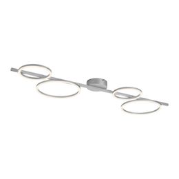 JUST LIGHT Deckenleuchte &raquo;MINI RITUS&laquo; LED-Board 1 Stk. Warmwei&szlig; LED, dimmbar, Switchmo, Memory, nach Trennung vom Netz silber 1, &Oslash; 0cm H: 7cm, 1 Stk.