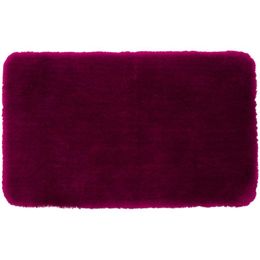 G&ouml;zze Badematte &raquo;&raquo;DELUXE&laquo;&laquo; rutschhemmend beschichtet fu&szlig;bodenheizungsgeeignet mit extra hohem Flor lila Polyester rechteckig (60cm x 100cm ), 1 Stk.