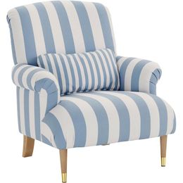 Home Affaire XXL-Sessel &raquo;Cholet Sessel&laquo; mit Zierkissen und Beinen aus Eiche, Bezugsqualit&auml;t: Baumwollmix, Big blau Baumwollmix (40% Baumwolle/60% 