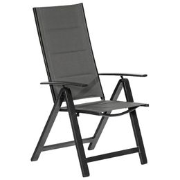 Merxx Gartensessel &raquo;Florenz&laquo; 1 Stk. tlg. klappbar grau Polyester, B/H/T: 63cm x 118cm x 73cm