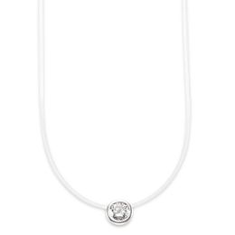 Bruno Banani Damen Kette mit Anh&auml;nger &raquo;Schmuck Geschenk Silber 925 Halsschmuck Halskette Stein Gold o. Silber&laquo; mit Zirkonia (synth.) bunt Nylon Silber