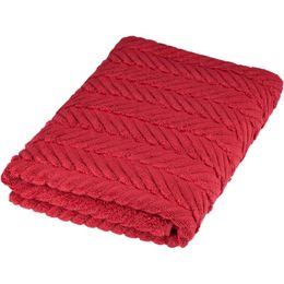 Ross Duschtuch &raquo;Sensual 9001&laquo; 100% Baumwolle rot Frottier, Obermaterial: 100% Baumwolle B/L: 75cmx140cm, 1 Stk., Frottier