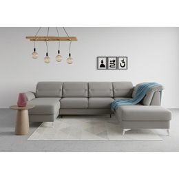 Sit & More sit&more Wohnlandschaft &raquo;Sinatra U-Form&laquo; optional mit Kopfteilverstellung und Armteilfunktion etc. grau 100% Polyester B/H/T: 326cm x 85cm x 220cm, 