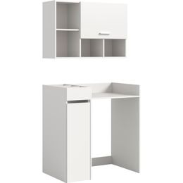 Welltime Badm&ouml;bel-Set &raquo;FALAS, 3-teilig, Hauswirtschaftsraum Set, Breite 95 cm&laquo; Set, bestehend aus: Waschmaschinenumbauschrank, Standregal & 
