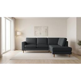 OTTO home Ecksofa &raquo;Tvinno&laquo; im skandinavischen Stil, L-Form, mit Massivholzf&uuml;&szlig;en, Breite 230 cm grau 100% polyester B/H/T: 230cm x 87cm x 218cm, 