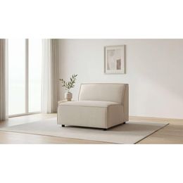 OTTO home Sessel &raquo;Jorrena, extra weicher Chenille-Stoff&laquo; Armloser 1-Sitzer, 3 Komfortstufen, 90x105 cm, mit Wellenunterfederung beige 100% polyester 