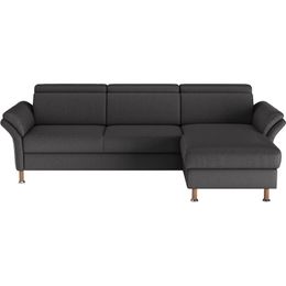 OTTO home Ecksofa &raquo;Calypso L-Form&laquo; mit motorischen Funktionen im Sofa und Recamiere grau 100% Polyester B/H/T: 260cm x 85cm x 172cm, Luxus-Microfaser 