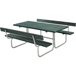 Plus Garten-Essgruppe &raquo;&raquo;Classic&laquo; Kombim&ouml;bel + 2 R&uuml;ckenlehnen&laquo; 1 Stk. tlg. 177x177x75/44 cm gr&uuml;n Polywood, Stahl B/H/T: 177cm x 75cm x 177cm