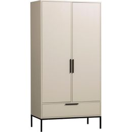 Woood Mehrzweckschrank &raquo;Adam FSC -Kiefernholz mit Metallgestell H 200 x B 100 x T 53 cm&laquo; Tragkraft 15 kg pro Boden, Kleiderstange 10 kg, Einfach zu 
