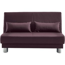 Home Affaire Schlafsofa &raquo;Gina&laquo; mit einem Handgriff vom Sofa zum Bett braun 100% PU B/H/T: 160cm x 86cm x 195cm, Kunstleder