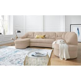 DOMO collection Wohnlandschaft &raquo;SARAFINA 295x83x180 cm, auch mit Federkern f&uuml;r mehr Sitzkomfort!&laquo; whlw. mit Bettfunktion, elegantes Design, U-Form 