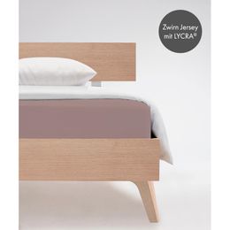 Fleuresse Spannbettlaken &raquo;Comfort&laquo; langlebig & b&uuml;gelfrei,Perfekte Passform durch POWER-STRETCH lila Jersey-Elasthan, Obermaterial: 96% Baumwolle, 4% 