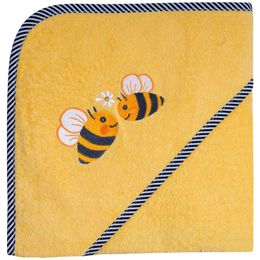 W&ouml;rner Kapuzenhandtuch &raquo;Bienen&laquo; mit Kapuze, maschinenwaschbar, trocknergeeignet gelb Frottee, Frottee B/L: 80cmx80cm, 1 Stk., Frottee