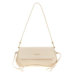 TWINSET Wei&szlig;e Leder Schultertasche