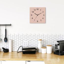 Artland Wanduhr &raquo;Uni Trendfarben&laquo; wahlweise mit Quarz- oder Funkuhrwerk, lautlos ohne Tickger&auml;usche rosa B/H/T: 30cm x 30cm x 0,3cm, Funkuhr, 12 Ziffern
