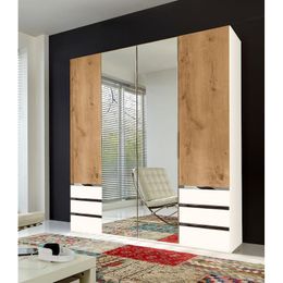 wimex Kleiderschrank &raquo;Level by fresh to go&laquo; mit Spiegelt&uuml;ren und Schubladen wei&szlig; B/H/T: 200cm x 236cm x 58cm, Schubladen: 6 Stk. T&uuml;ren: 4 Stk.