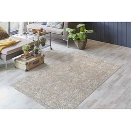Kayoom Teppich &raquo;Perry 125&laquo; rechteckig 16 mm H&ouml;he digitaler Druck, verwaschenes Farbendesign, pflegeleicht beige Baumwolle B : 80cm 1 Stk., 16mm, L: 150cm