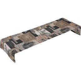 GO-DE Tischl&auml;ufer &raquo;Lara&laquo; BxL: 40x140 cm braun Baumwolle, Polyester B/L: 40cm x 140cm