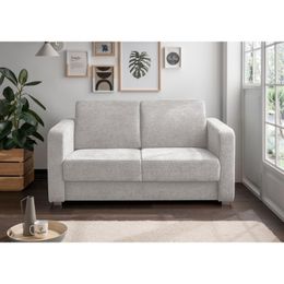 Home Affaire Ecksofa &raquo;Lazio modern und bequem, schmale Armlehnen, tolle Detailverarbeitung&laquo; mit 2 Einzelausz&uuml;gen als L&auml;ngsschl&auml;fer wei&szlig; 100% Polyester