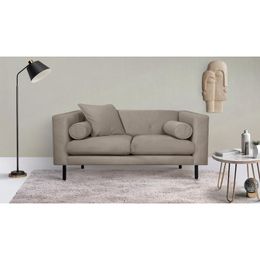 Home Affaire 2-Sitzer &raquo;Lillibeth Designsofa mit Wellenunterfederung, Ma&szlig;e B/T/H: 155/74/83 cm&laquo; Zierkissen als Wendekissen, in Samtoptik oder Cord 