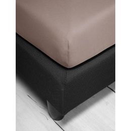 Irisette Spannbettlaken &raquo;Jupiter 8&laquo; aus Baumwolle, f&uuml;r Matratzen bis 25 cm H&ouml;he, Bettlaken, Spannbetttuch grau Mako-Jersey, Obermaterial: 100% Baumwolle B/L: 