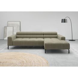 Home Affaire Ecksofa &raquo;Claya, 258 cm breit, L-Form, Kopfteilverstellung&laquo; Moderne Steppung, weicher Polsteraufbau & saugroboterfreundliche H&ouml;he 100% 
