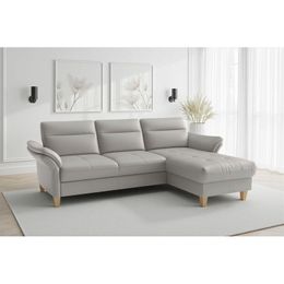 Sit & More sit&more Ecksofa &raquo;Pamela L-Form, Leder, B: 218 und 230 cm&laquo; optional Armteilverstellung, Schlaffunktion & Bettkasten B/H/T: 230cm x 90cm x 164cm, 