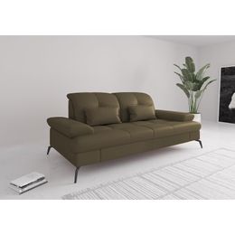 Sit & More sit&more 2,5-Sitzer &raquo;Amica, inkl. Sitztiefenverstellung und Armteilverstellung&laquo; wahlweise mit Kopfteilverstellung und Schlaffunktion gr&uuml;n B/H/T: 202cm
