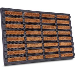 Hanse Home Fu&szlig;matte &raquo;Schmutzfangmatte Brushes Mat, T&uuml;rmatte&laquo; rechteckig 25 mm H&ouml;he Kokos, Gummi, Schmutzfangmatte, Outdoor, Rutschfest, Innen, 