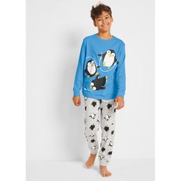bonprix Kinder bonprix Pyjama &raquo;Pyjama mit weicher Baumwolle (2-tlg.Set)&laquo; Set, 2 tlg. zweiteiliges Set, weiche B&uuml;ndchen an &Auml;rmeln und Halsausschnitt 
