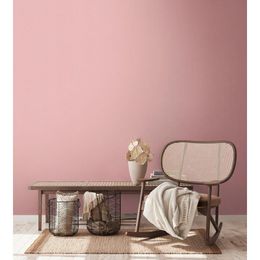 Livingwalls living walls Vliestapete &raquo;House of Turnowsky Designer Unitapete&laquo; matt leicht strukturiert Einfarbig rosa Vlies B/L: 0,53m x 10,05m, Rollen: 1