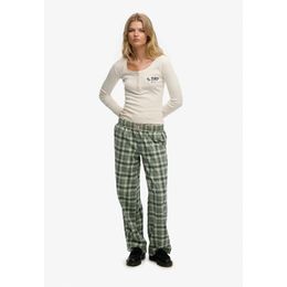 Superdry & Co Hose Damen Gr&ouml;&szlig;e 34 beige / gr&uuml;n
