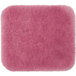 G&ouml;zze Badematte &raquo;&raquo;DELUXE&laquo;&laquo; rutschhemmend beschichtet fu&szlig;bodenheizungsgeeignet mit extra hohem Flor rosa Polyester rechteckig (50cm x 45cm ), 1 Stk.