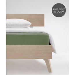 Fleuresse Spannbettlaken &raquo;Comfort&laquo; langlebig & b&uuml;gelfrei,Perfekte Passform durch POWER-STRETCH gr&uuml;n Jersey-Elasthan, Obermaterial: 96% Baumwolle, 4% 