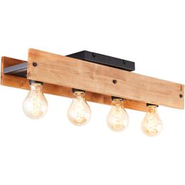 Brilliant Deckenleuchte &raquo;Calandra&laquo; E27 1 Stk. E27, Metall/Holz, schwarz/holz schwarz 4, H: 11,7cm, 1 Stk.