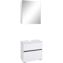 Home Affaire Badm&ouml;bel-Set &raquo;Wisla&laquo; Set, 2 Stk. tlg. wei&szlig; Holzwerkstoff B/H/T: 60cmcm x 125cmcm x 35cmcm
