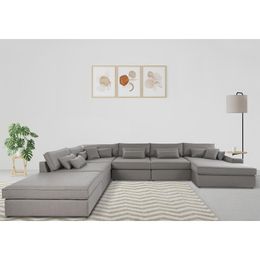 OTTO home Wohnlandschaft &raquo;Enid U-Form&laquo; 6 Teile, bestehend aus Modulen, in vielen Bez&uuml;gen, auch in Breitcord beige Baumwollmix (60% Baumwolle/40% 