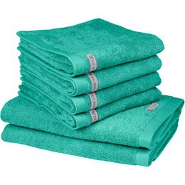 Ross Handtuch Set &raquo;Sinfonie&laquo; Set Frottier beinhaltet: Handt&uuml;cher und Badet&uuml;cher blau Frottier, Obermaterial: 100% Baumwolle Frottier