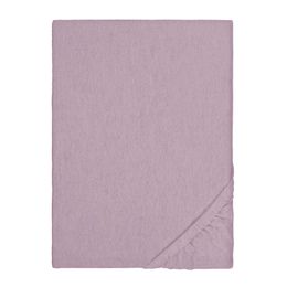 Biberna Spannbettlaken &raquo;HERMAL Melange Flanell uni, kuschelig weich&laquo; 100% Baumwolle, weich+warm, Matratzenh&ouml;he bis 22 cm, Made in Germany lila Flanell, 