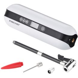 FISCHER BIKE FISCHER Fahrrad Akku-Luftpumpe &raquo;Akku-Kompressor inkl. Powerbank&laquo; wei&szlig; Einheitsgr&ouml;&szlig;e Akku-Luftpumpe