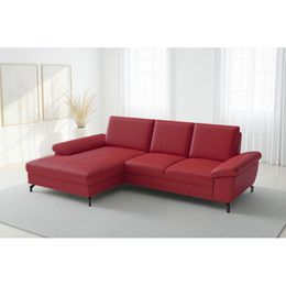 Sit & More sit&more Ecksofa &raquo;Chelsea L-Form, B: 264 cm, Leder, inkl. Sitztiefen-&Armteilverstellung&laquo; optional mit Schlaffunktion und Bettkasten B/H/T: 264cm x 