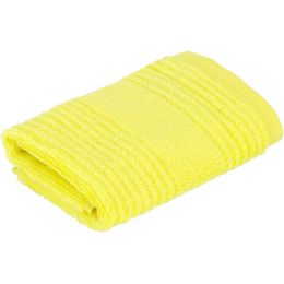 Vossen Waschlappen &raquo;Tomorrow&laquo; mit Streifenstruktur gelb Frottier B/L: 30cmx30cm, 3 Stk.